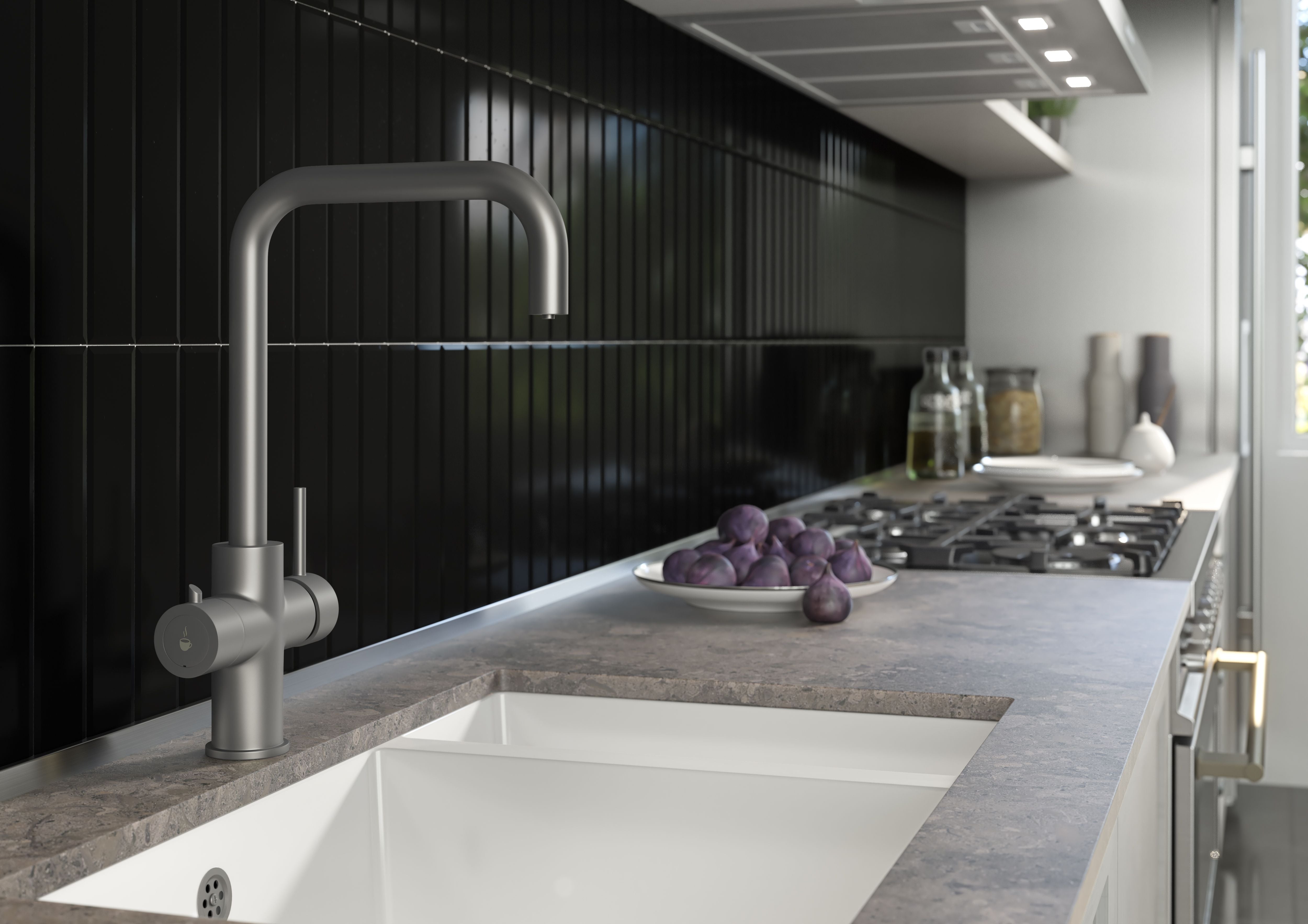 Paila 3 in 1 Boiling Water Tap with Boiler and Filter - Gun Metal